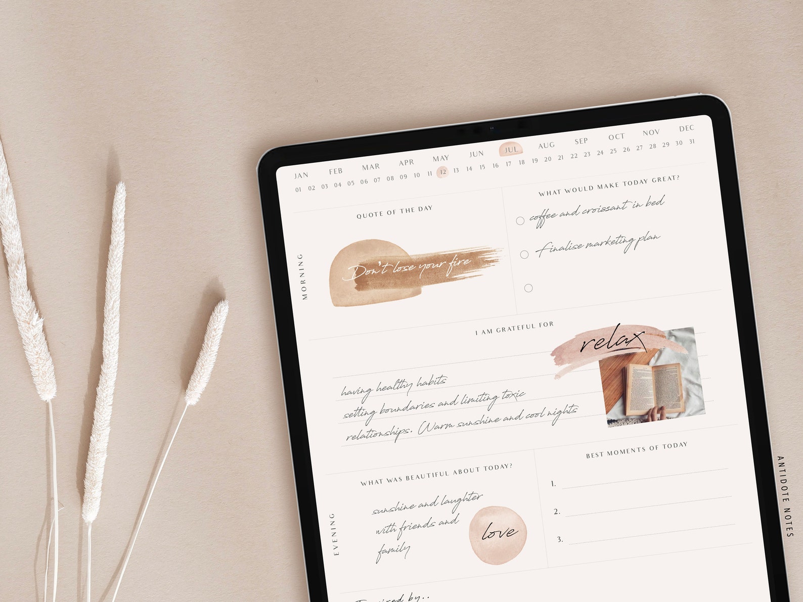 Digital Gratitude Journal - 365 Pages - for Ipad, Goodnotes, Notability ...