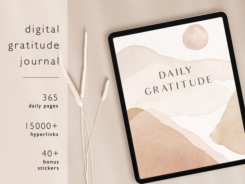Digital Gratitude Journal 365 Pages for Ipad Goodnotes - Etsy