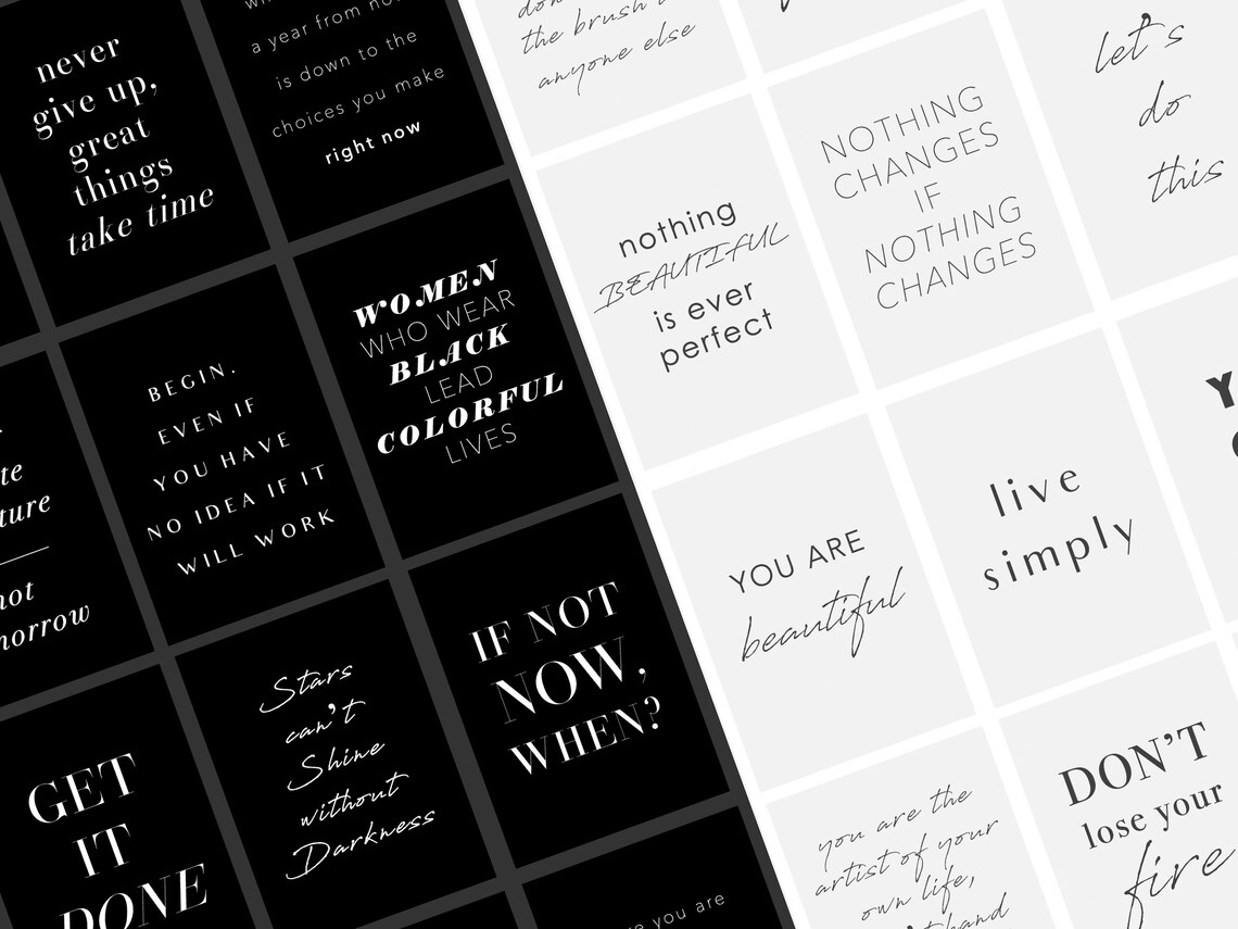 Digital Stickers | Minimalist Motivational Quotes PNG, Goodnotes ...