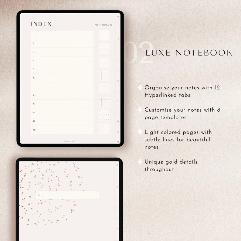 Digital Notebook Bundle Daily Journal Luxe Notebooks Dark - Etsy