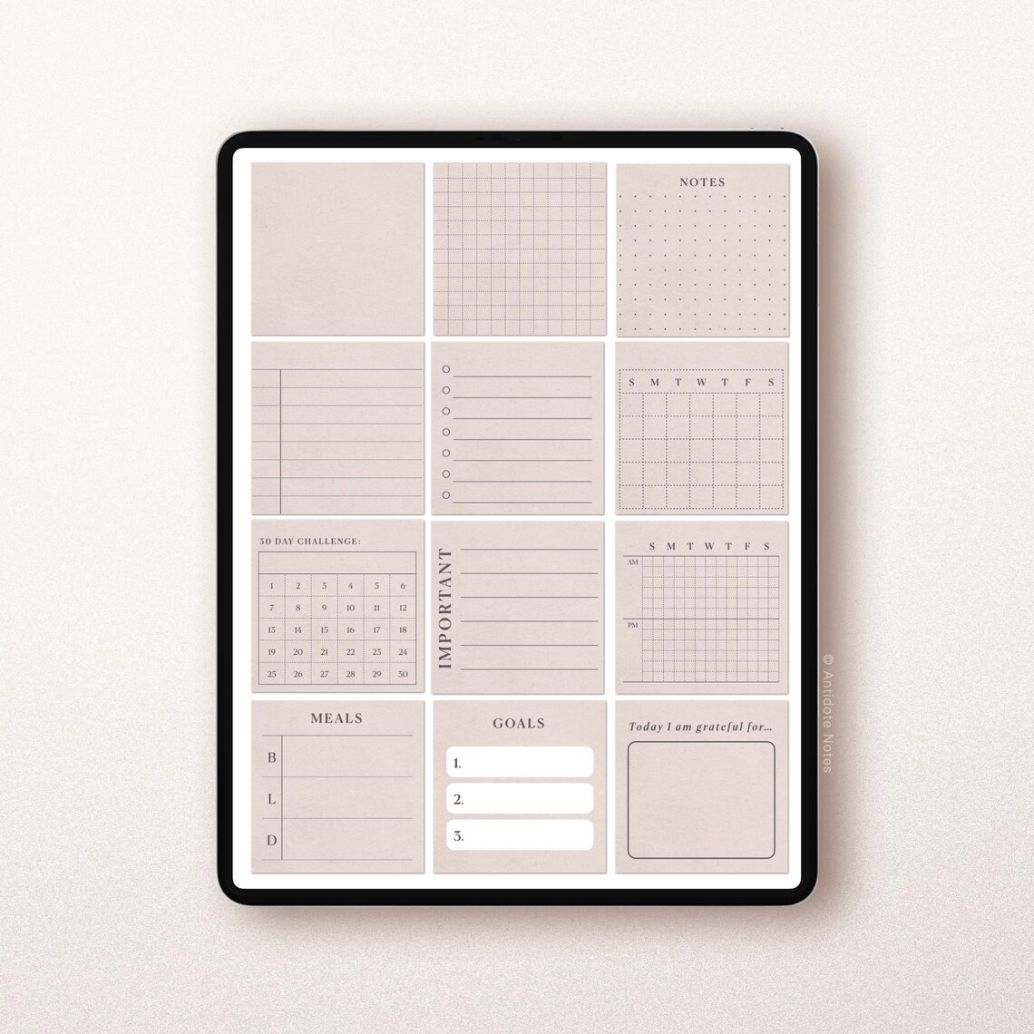 Digital Sticky Notes Neutral Tones Ipad Stickers Digital - Etsy