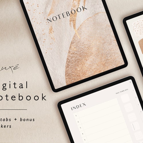 Digital Notebook Goodnotes With Tabs Hyperlinked Notebook - Etsy