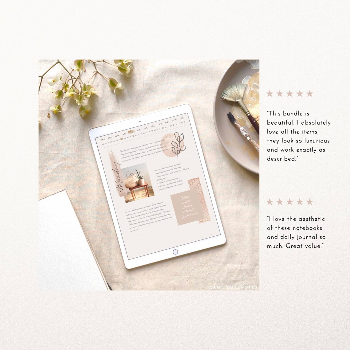 Digital Notebook Bundle Daily Journal Luxe Notebooks Dark - Etsy
