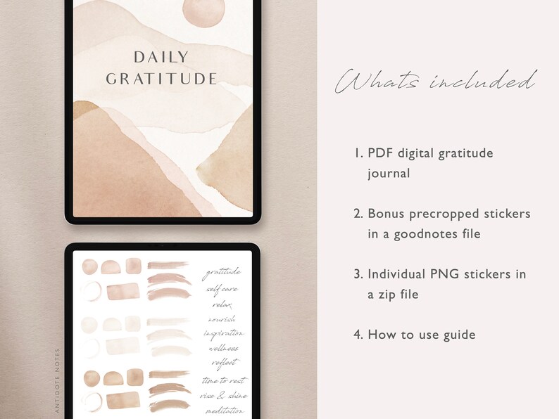 Digital Gratitude Journal 365 Pages for Ipad Goodnotes - Etsy