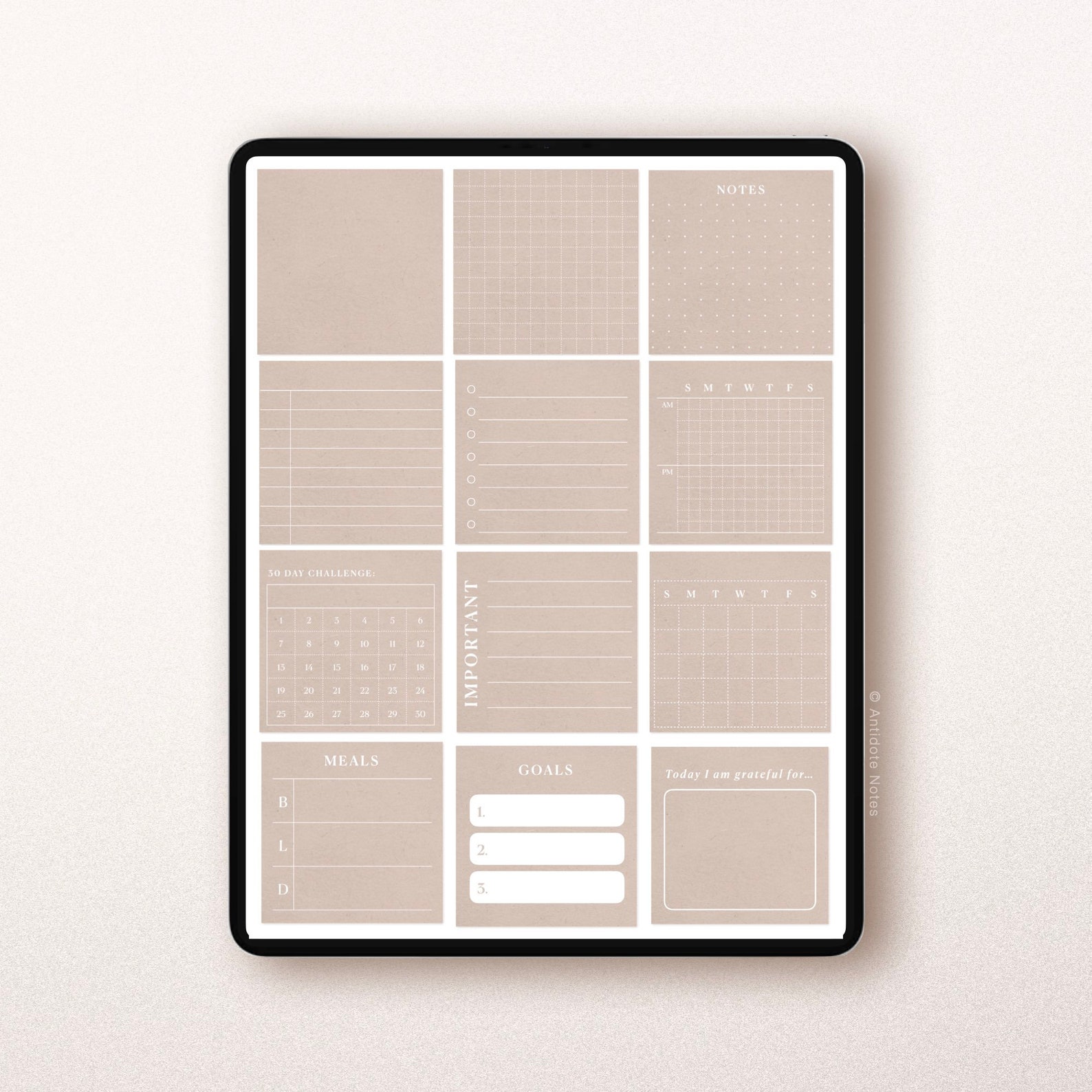 Digital Sticky Notes Neutral Tones Ipad Stickers Digital - Etsy