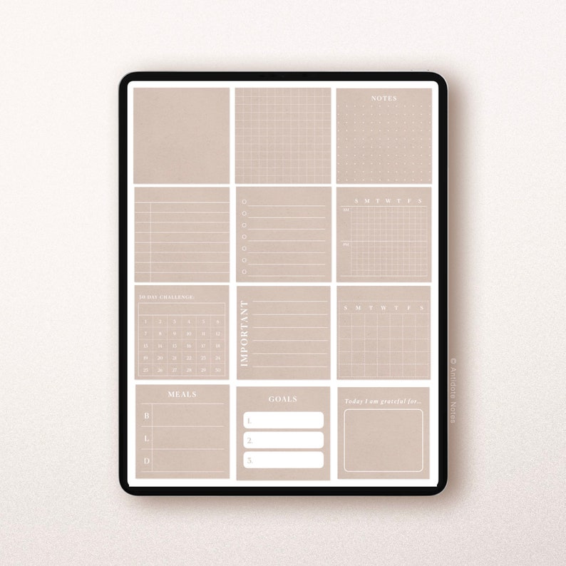 Digital Sticky Notes Neutral Tones Ipad Stickers Digital - Etsy
