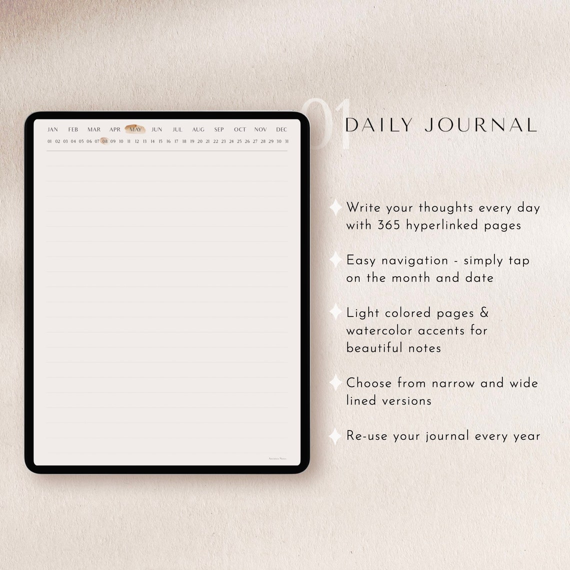 Digital Notebook Bundle Daily Journal Luxe Notebooks Dark - Etsy