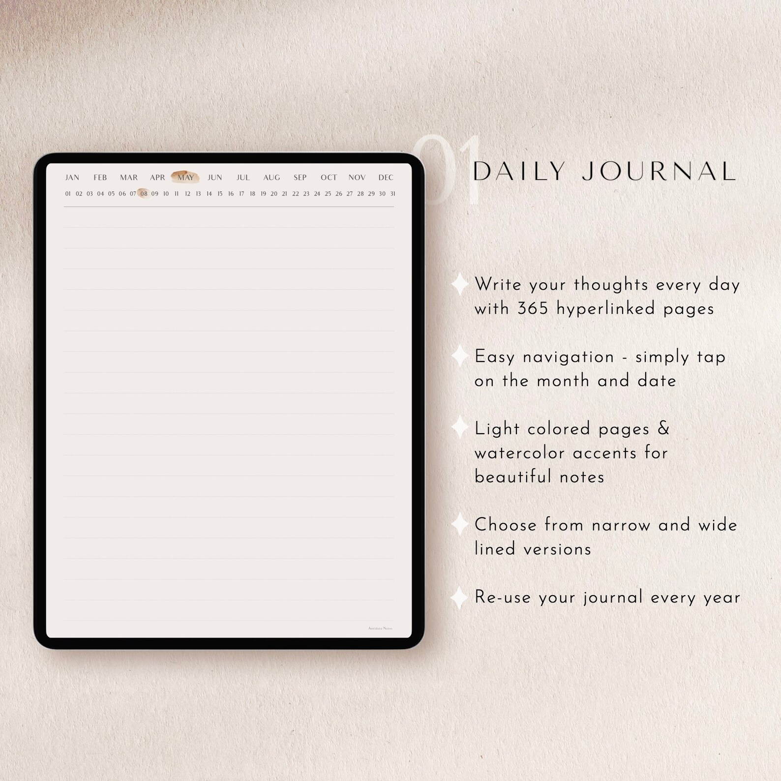 Digital Notebook Bundle Daily Journal Luxe Notebooks Dark - Etsy