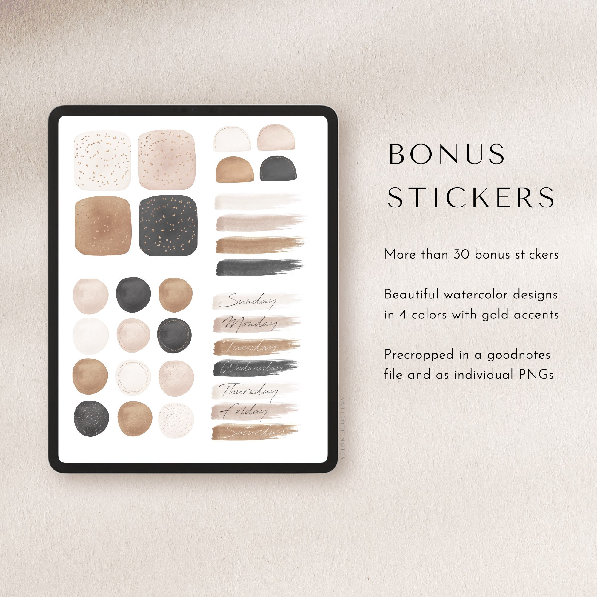 Digital Notebook Bundle Daily Journal Luxe Notebooks Dark - Etsy