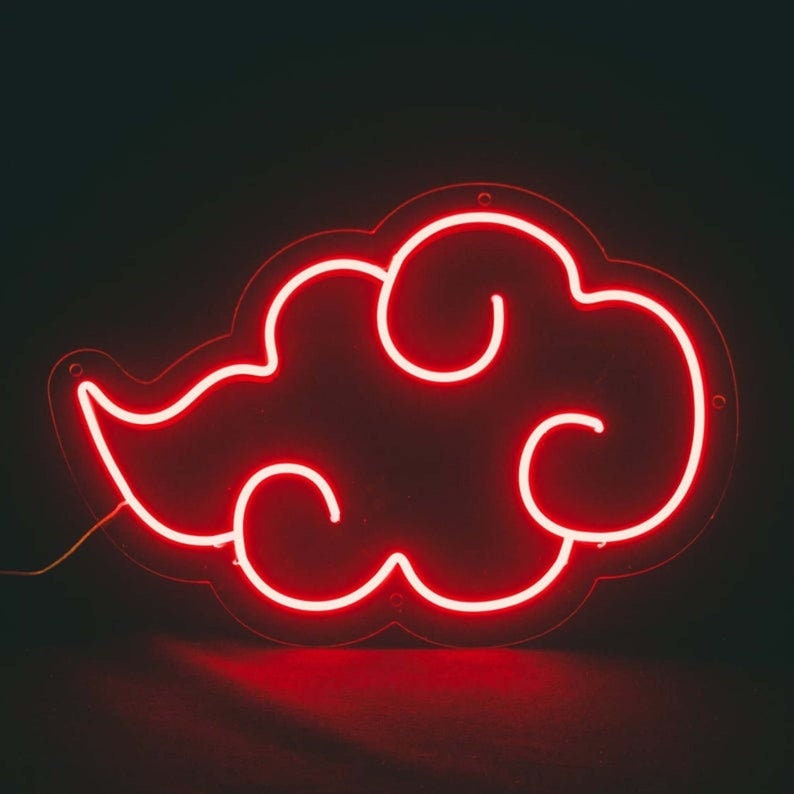 Akatsuki Cloud Neon Sign Akatsuki Cloud Neon Led Sign Anime | Etsy