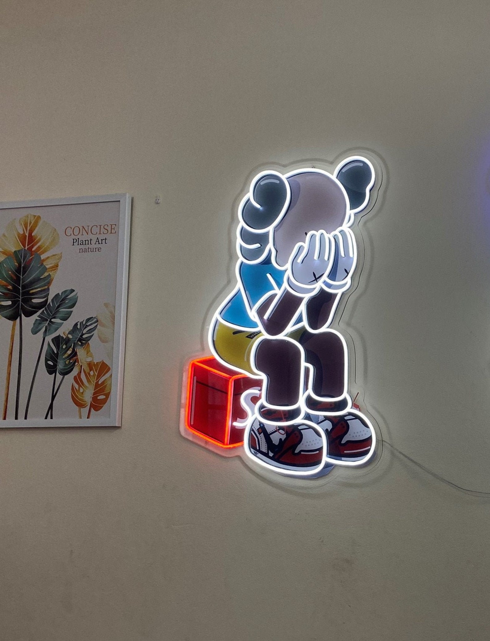 Kaws Neon Led Sign Custom Kaws Neon Sign Custom Street | Etsy