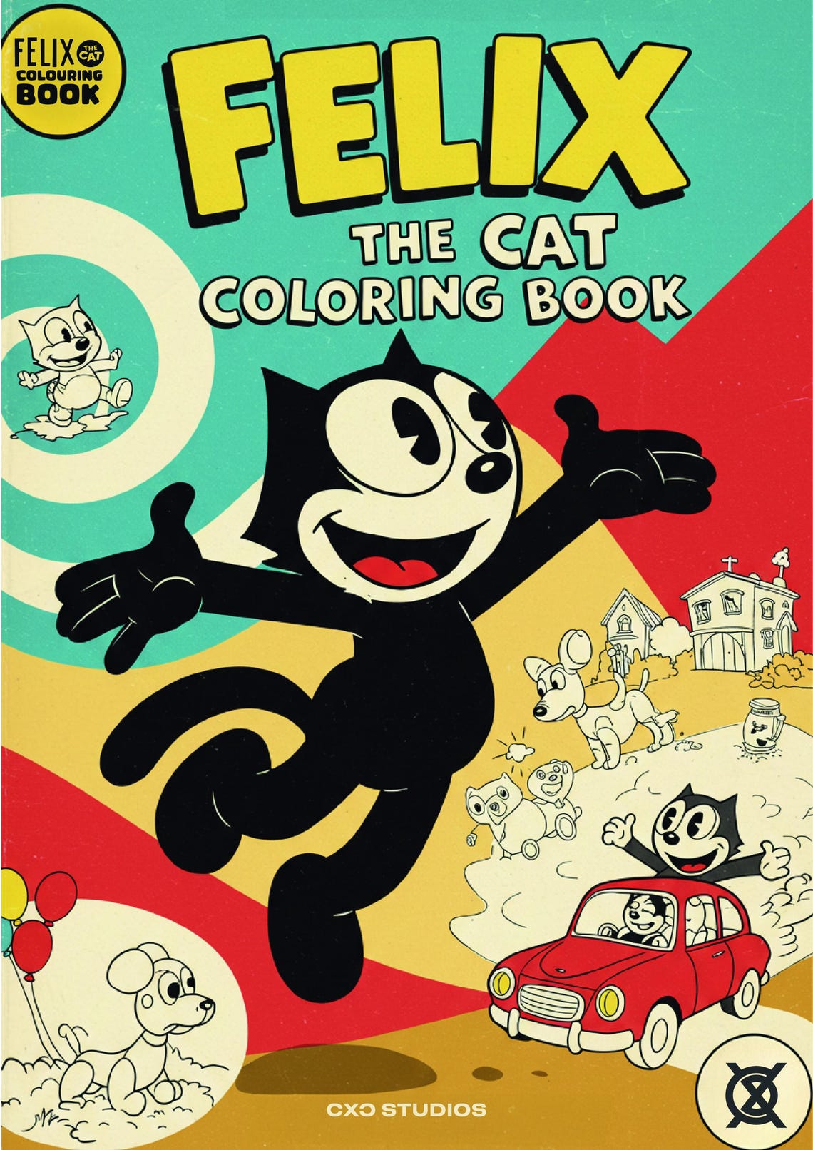 Felix the Cat Printable Colouring Book – Multipage Digital Download for ...