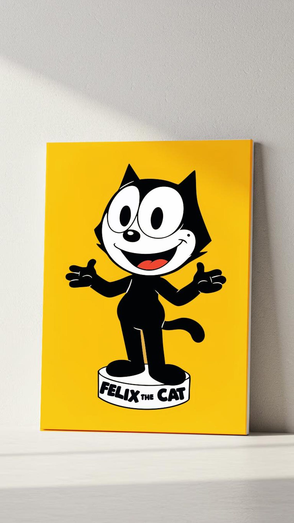 Felix the Cat Vintage Art Print – Bold Cartoon Poster, Printable Wall ...