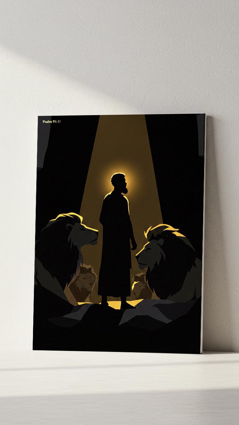 Daniel in the Lions’ Den Poster Set | Old Testament Bible Art Prints ...