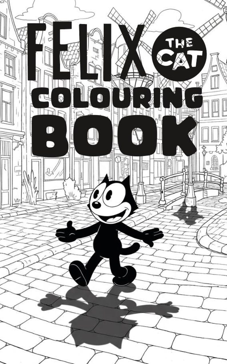 Felix the Cat Printable Colouring Book – Multipage Digital Download for ...