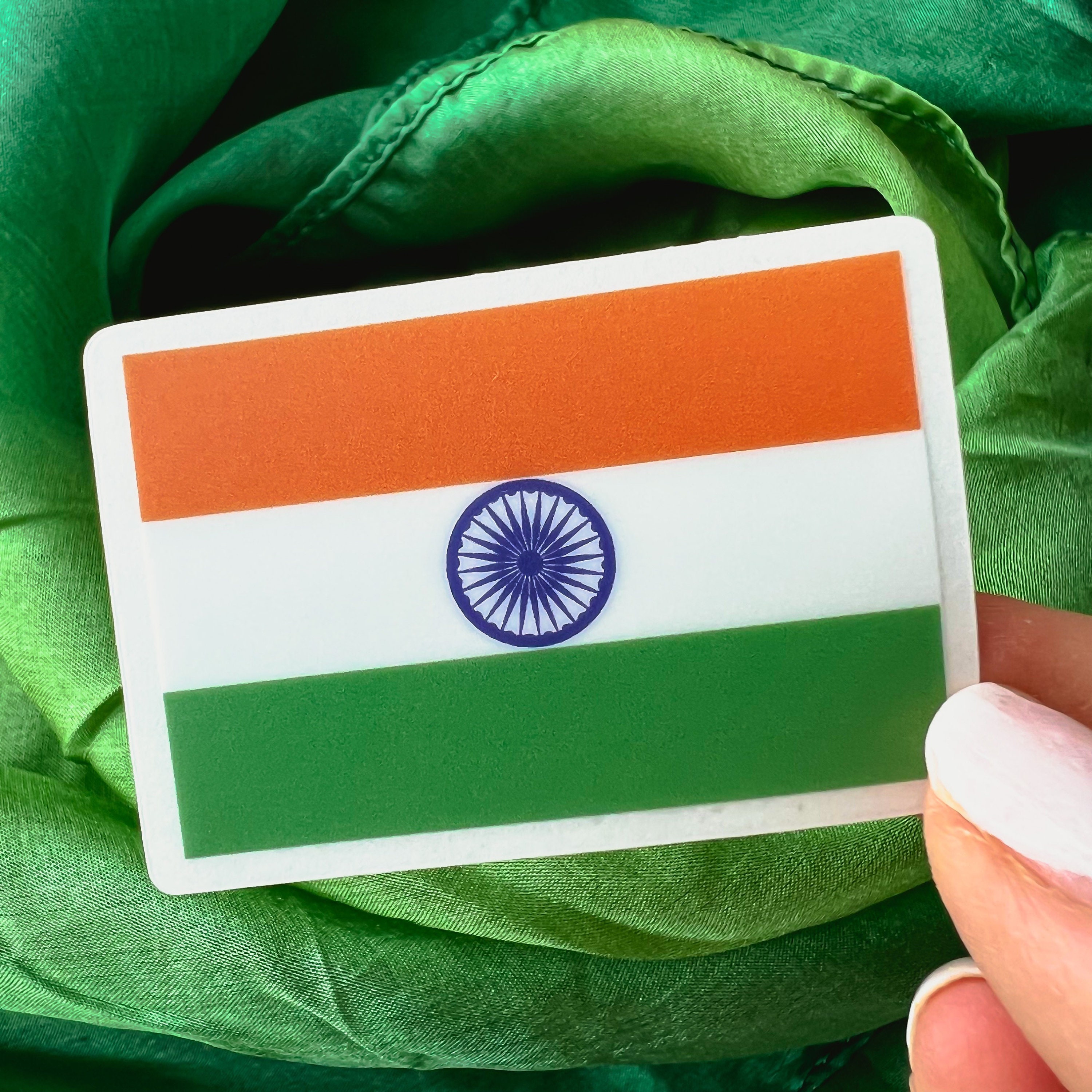 India Flag, Clear Sticker, 2” Length - Etsy