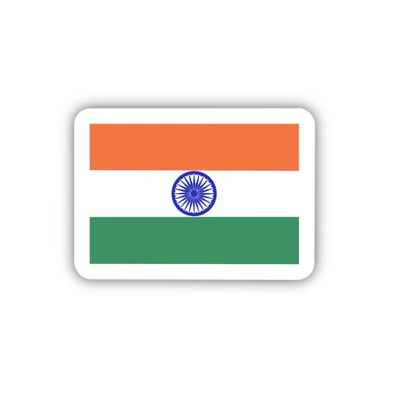 India Flag Clear Sticker 2 Length | Etsy