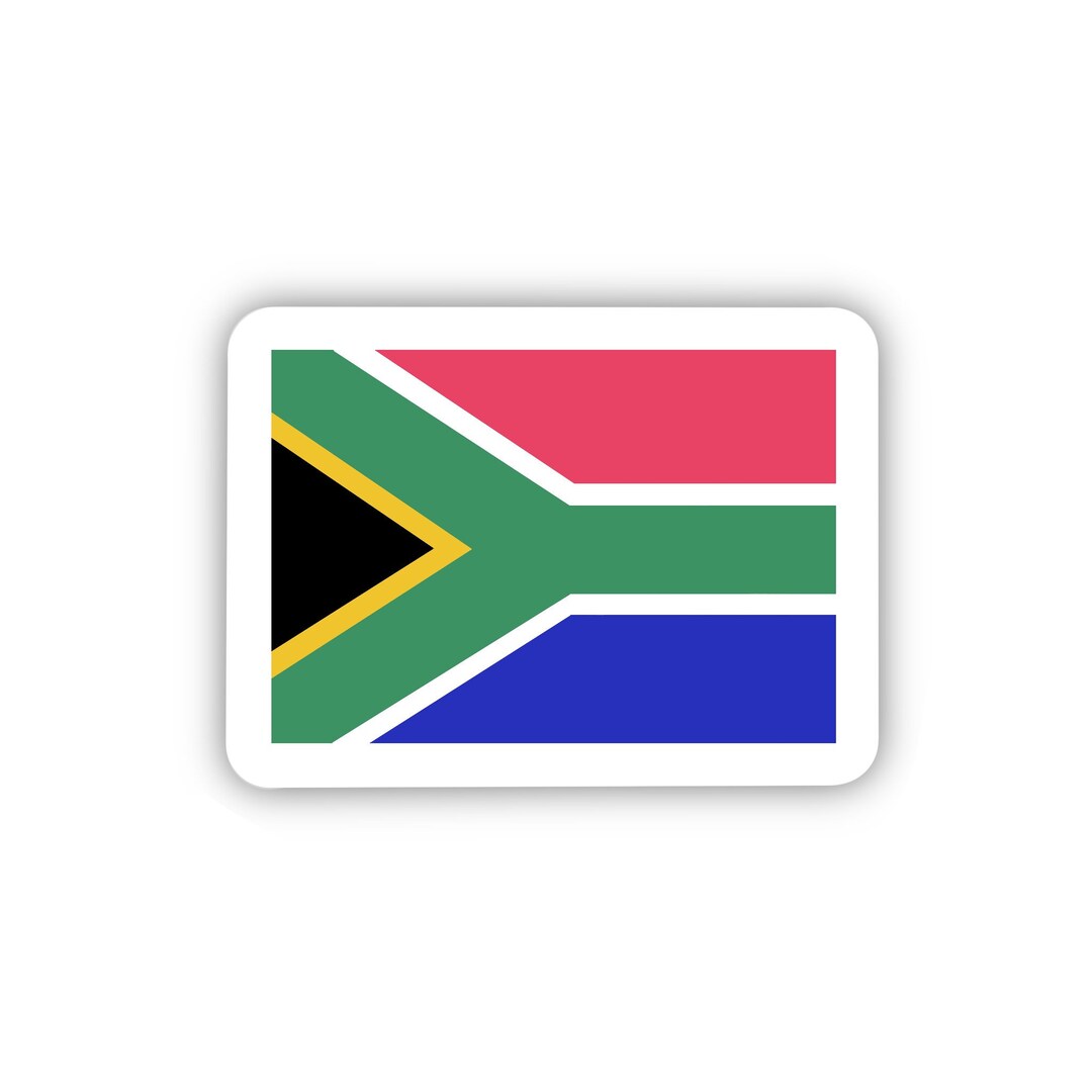 South African Flag Clear Sticker - Premium Waterproof Vinyl Decal, 2 ...