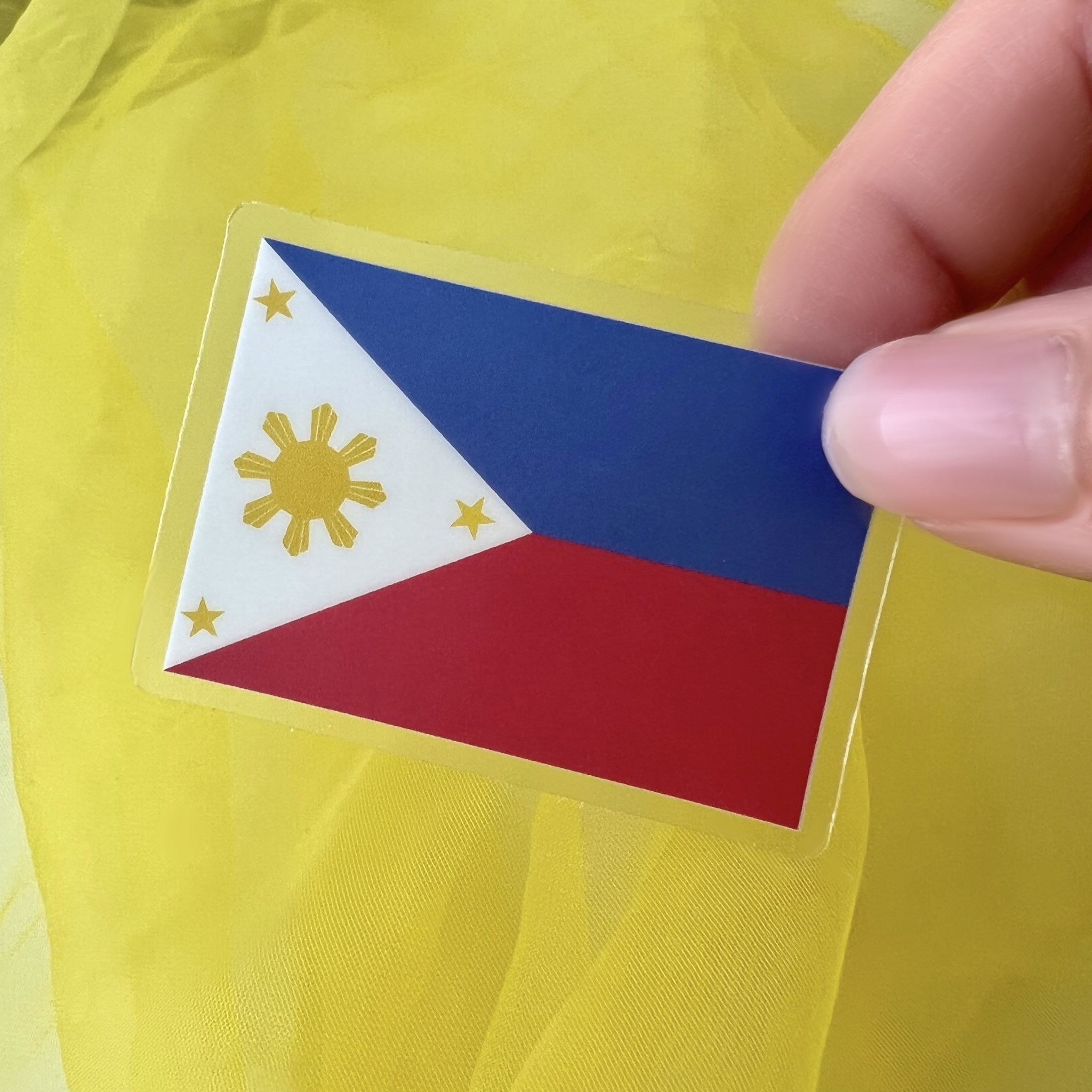 Philippines Flag Clear Sticker - Waterproof Vinyl Decal, 2" Durable ...