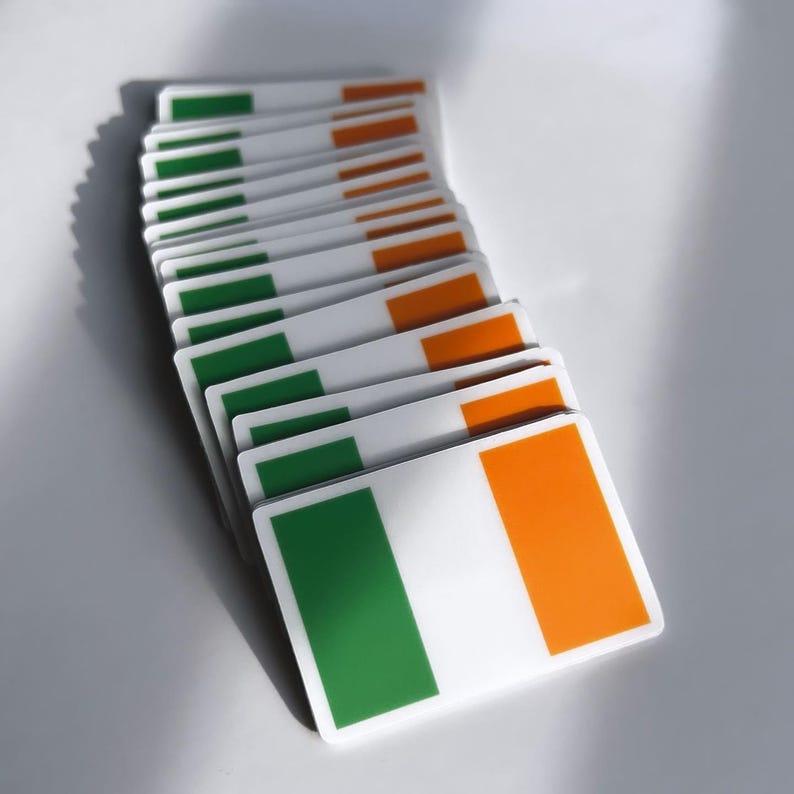 Ireland Flag Sticker - 2" Vinyl Decal | Waterproof Irish Flag Sticker ...
