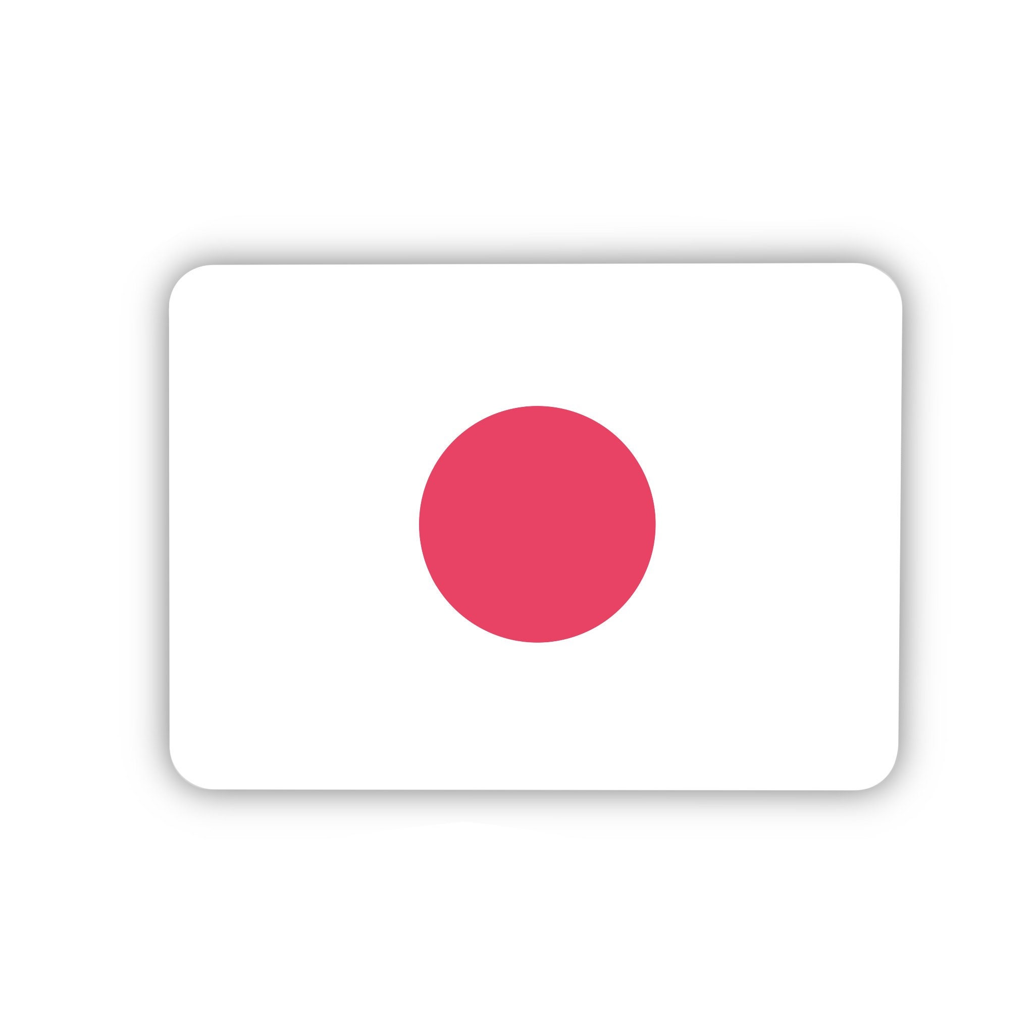 Japan Flag Sticker - 2" Clear Vinyl Decal | Japanese Pride Waterproof ...