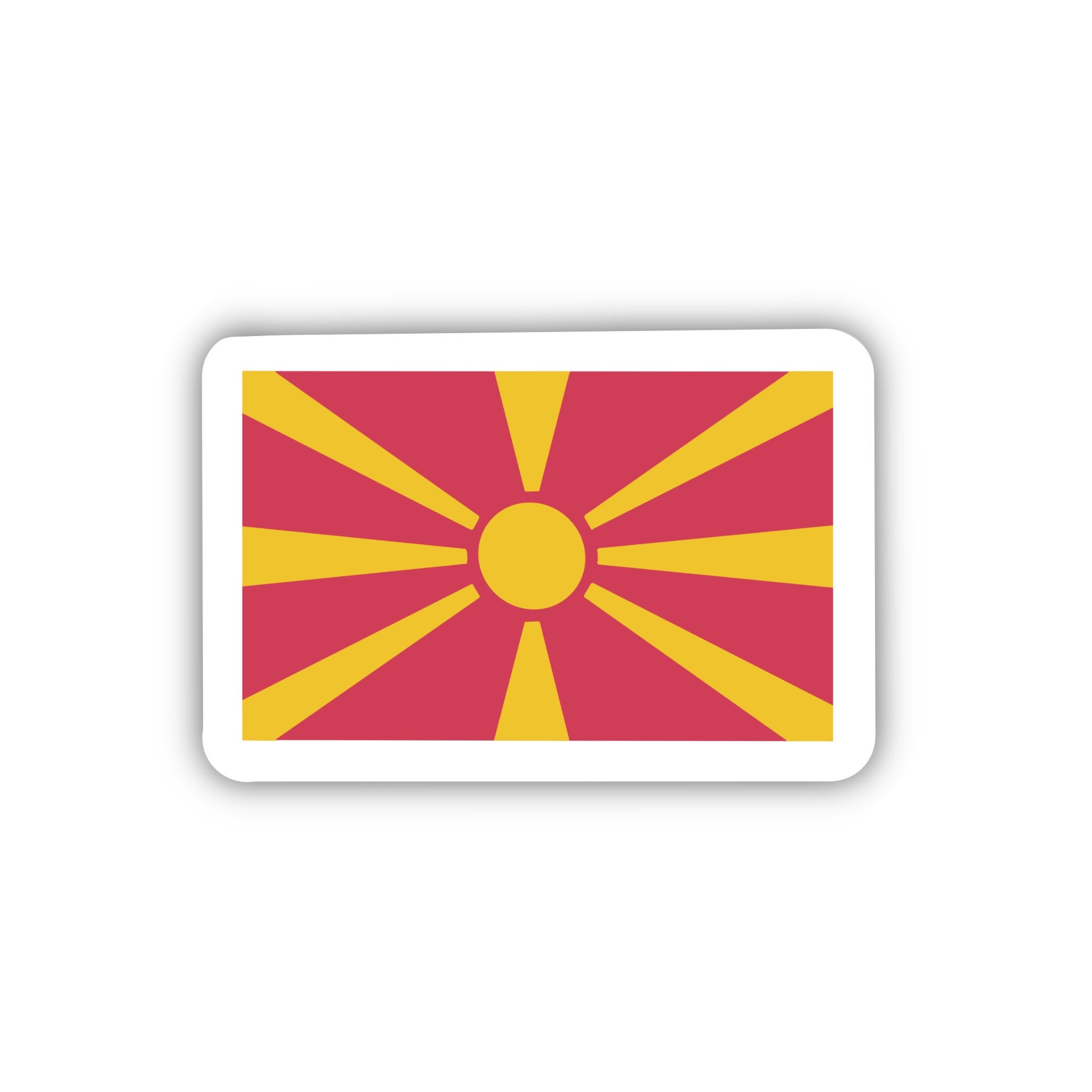 Macedonia Flag Clear Sticker 2 Length Transparent Macedonian Emblem ...