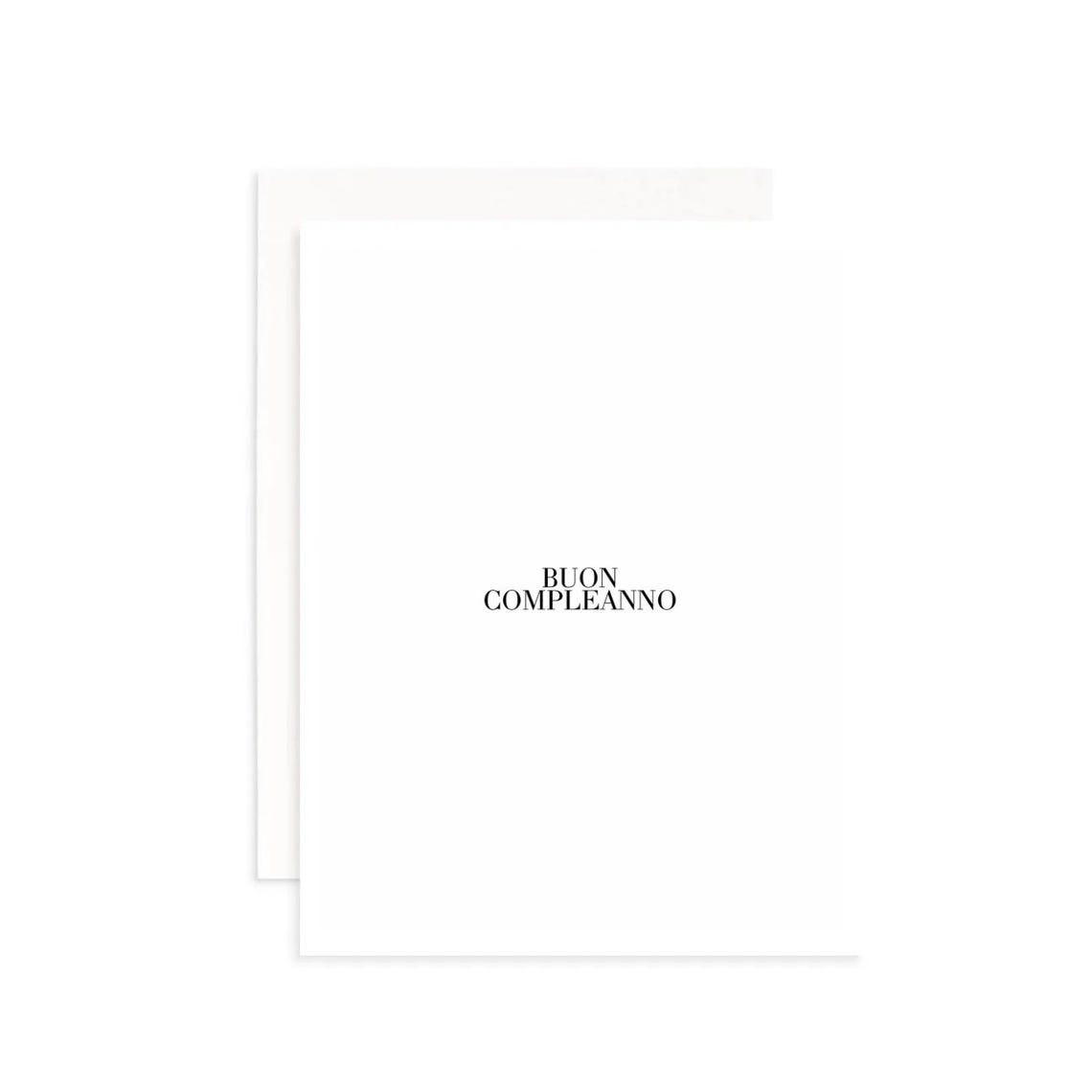 Buon Compleanno Card | Italian Birthday Card | Minimalist Greeting ...