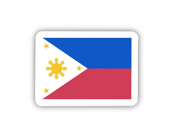 Philippines Flag Clear Sticker - Waterproof Vinyl Decal, 2" Durable ...