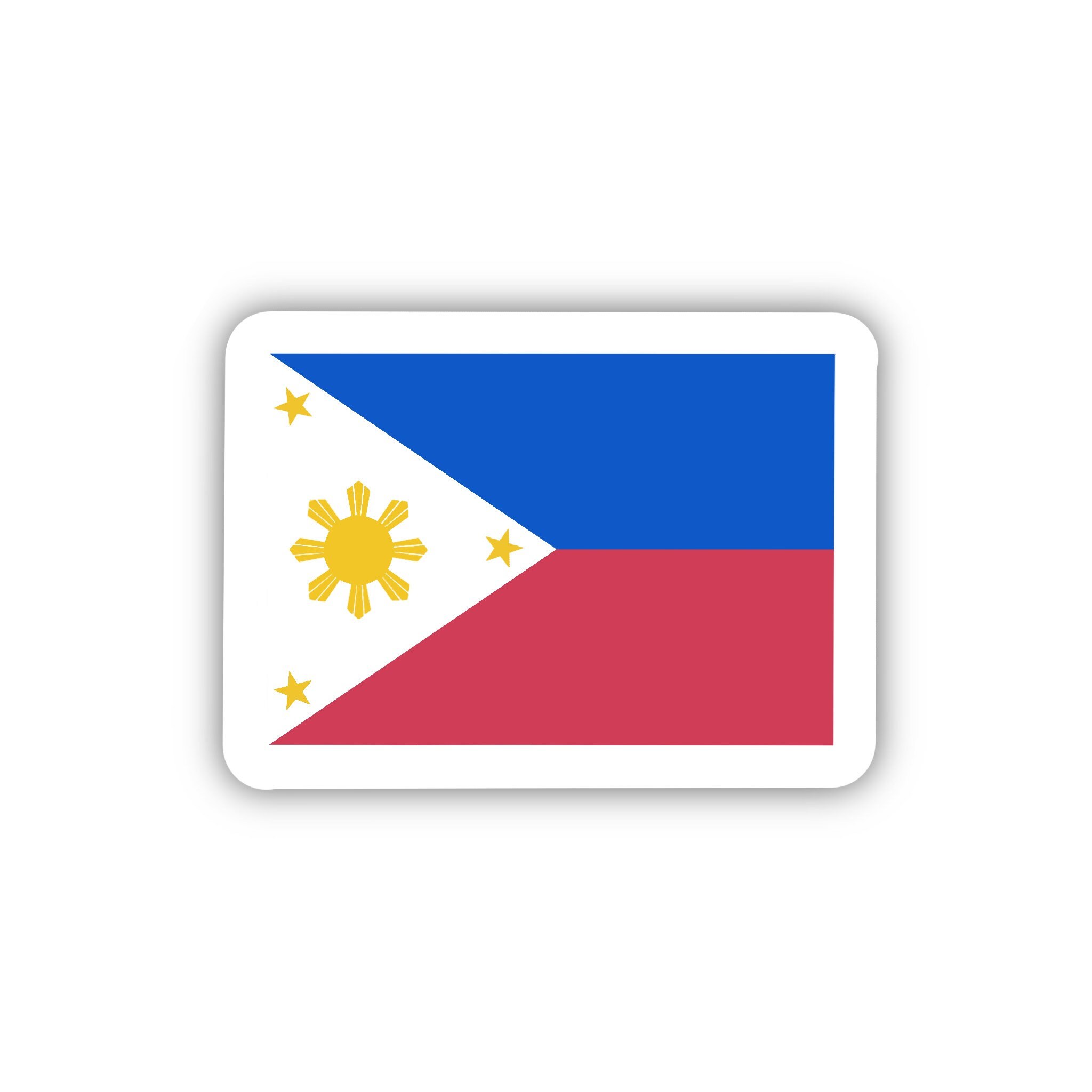 Philippines Flag Clear Sticker - Waterproof Vinyl Decal, 2" Durable ...