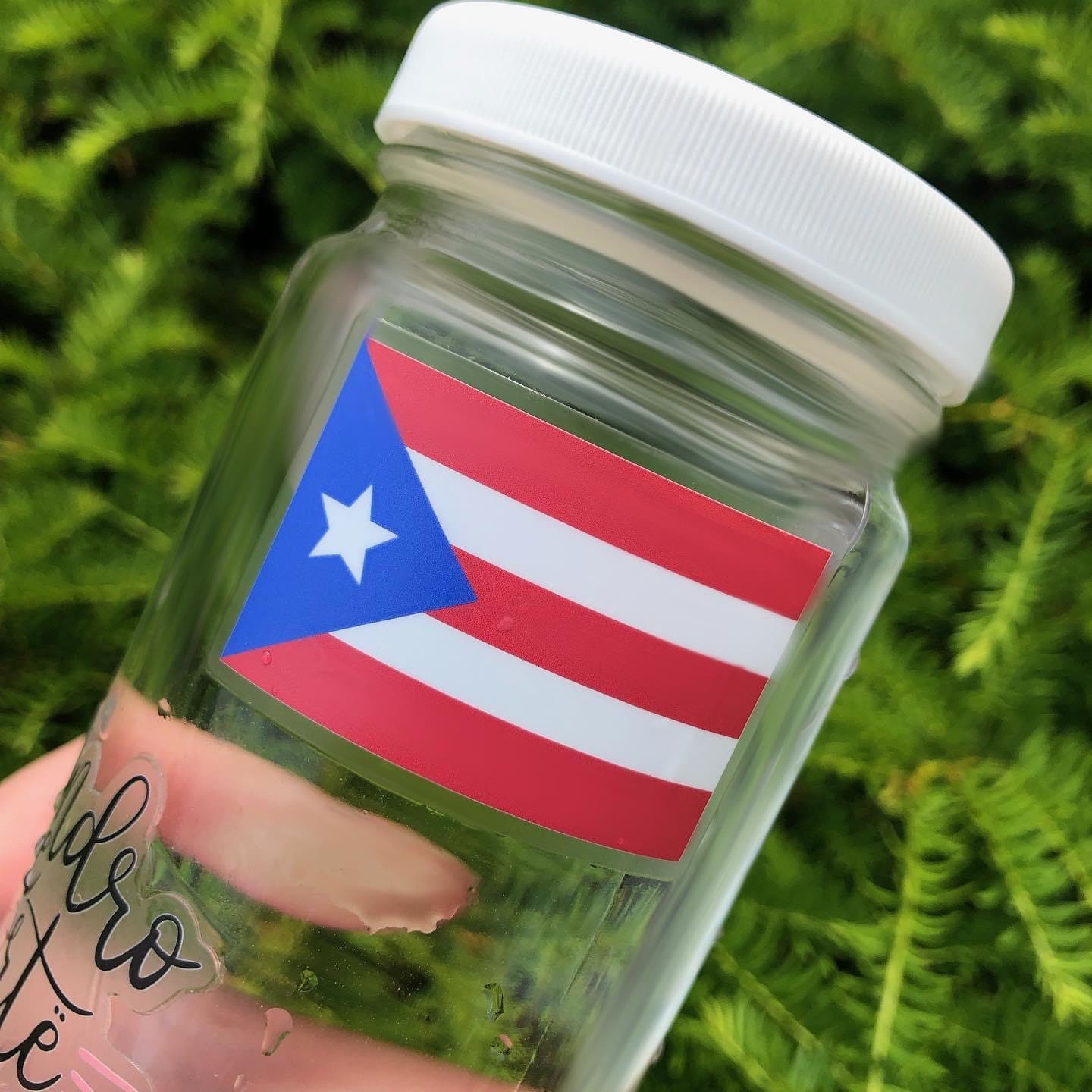 Puerto Rico Flag Clear Sticker - Waterproof Vinyl Decal, 2" Patriotic ...