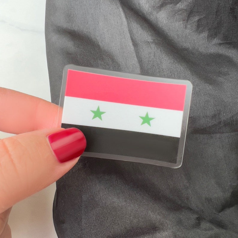 Patriotic Syria Flag Sticker | Durable Waterproof Decal for Cars ...