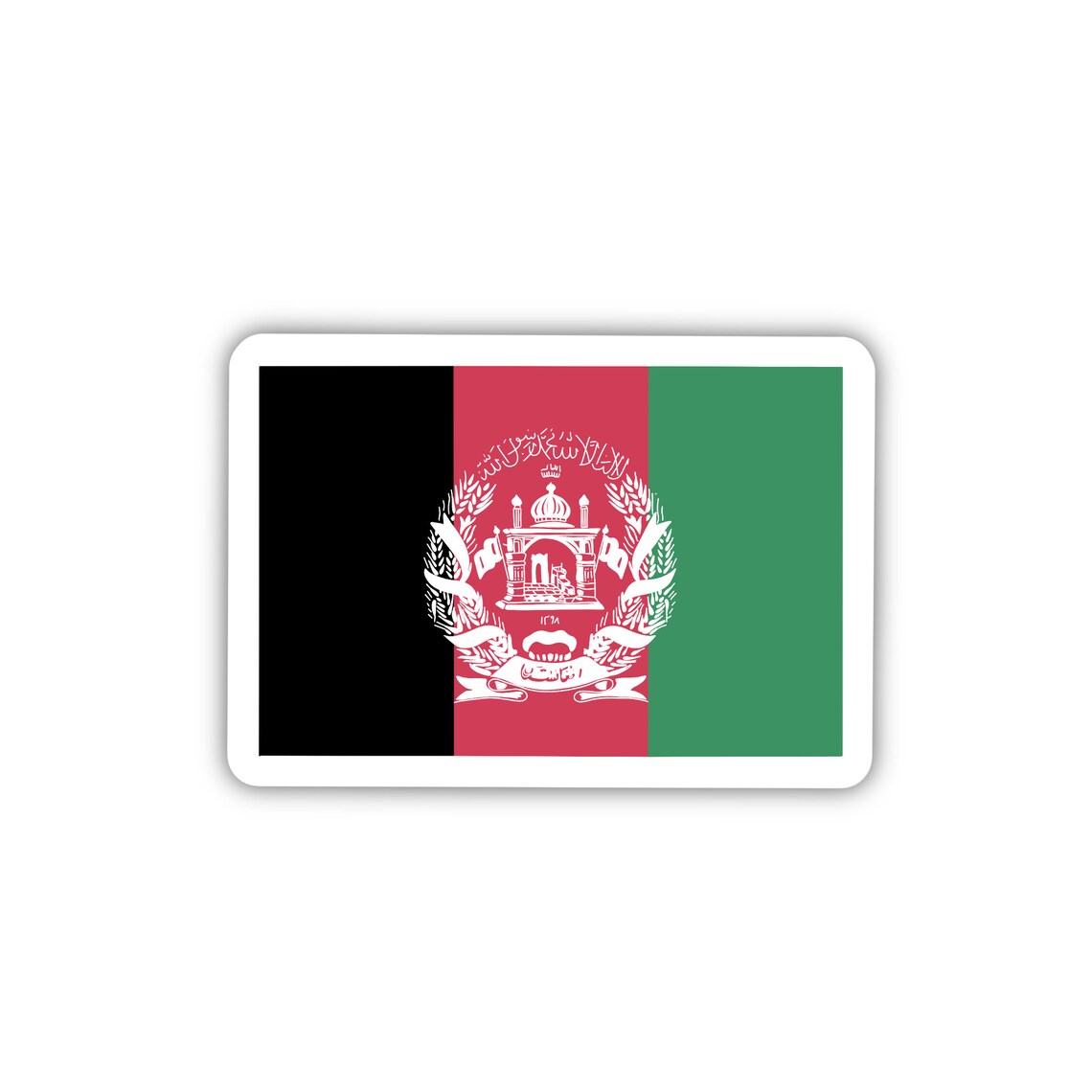 Afghanistan Flag Clear Sticker - Waterproof Vinyl Decal, 2" Durable ...