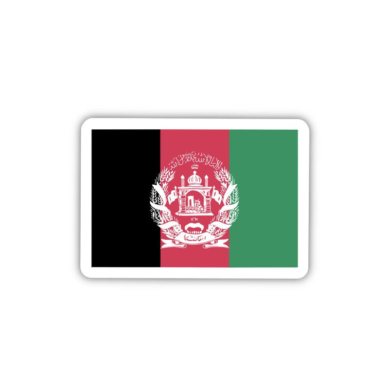 Afghanistan Flag Clear Sticker - Waterproof Vinyl Decal, 2" Durable ...