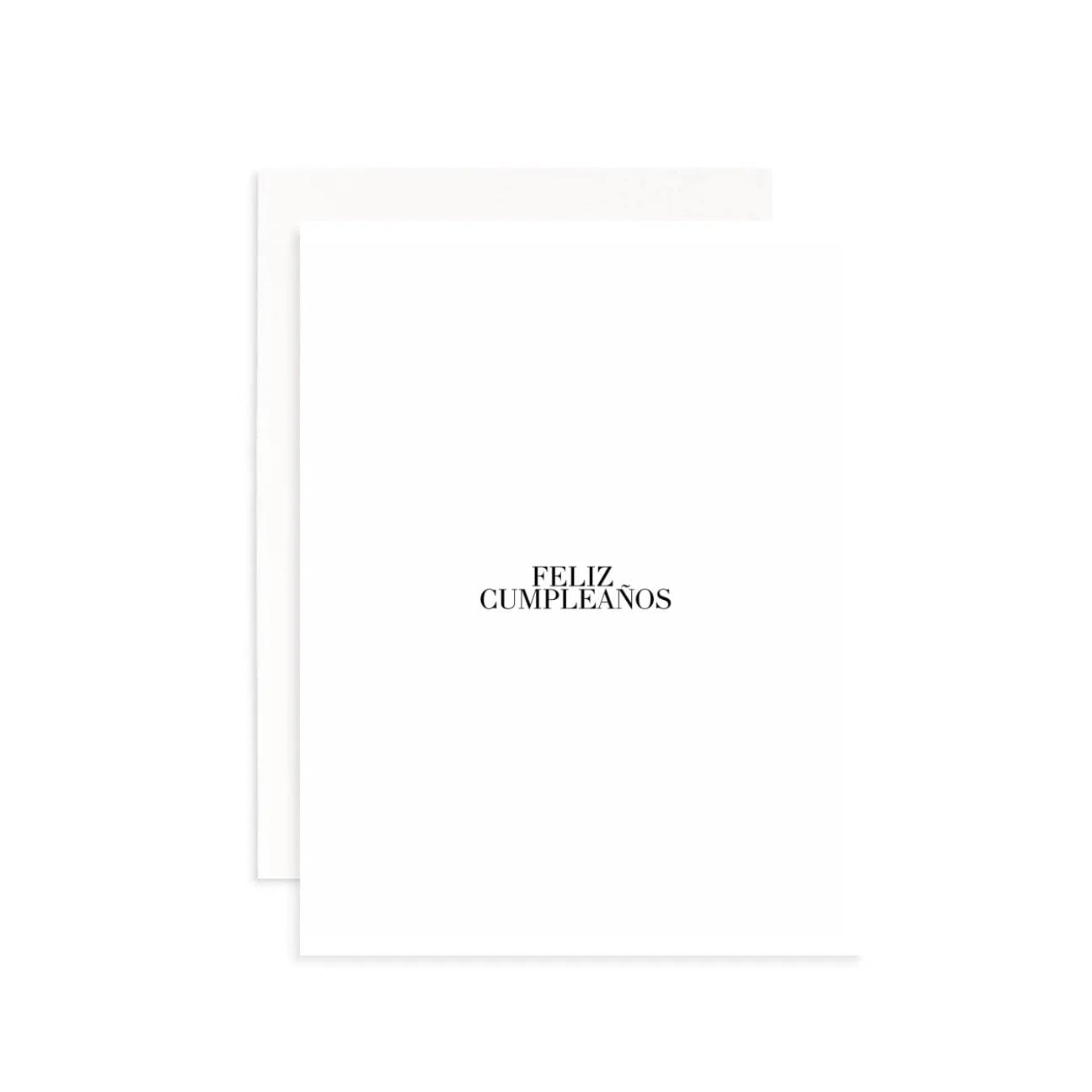 Spanish Happy Birthday Card, Feliz Cumpleaños Card, Minimalist Spanish ...