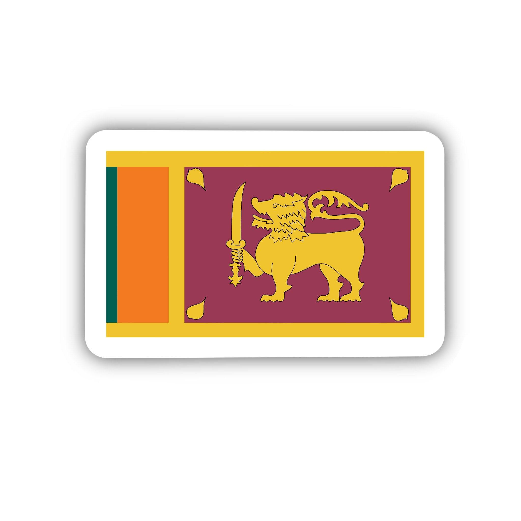 Sri Lanka Flag Clear Sticker - Waterproof Transparent Sri Lankan Decal ...