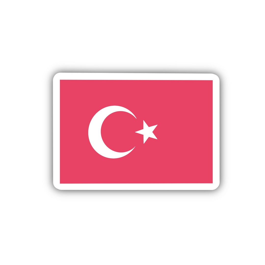 Turkey Flag Clear Sticker - Premium Waterproof Vinyl Decal, 2" Turkish ...