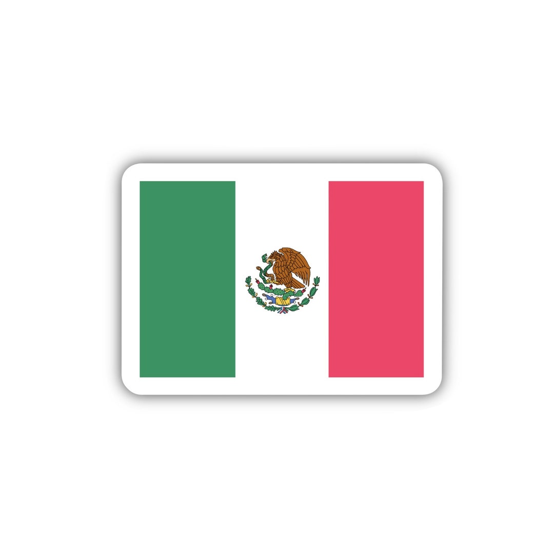 Mexico Flag Clear Sticker - 2" Length | Transparent Mexican Emblem ...