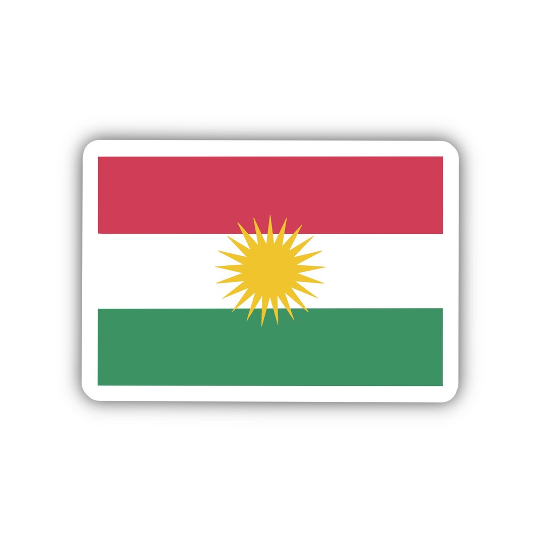 Kurdistan Flag Clear Sticker Transparent Weatherproof Decal for Laptops ...
