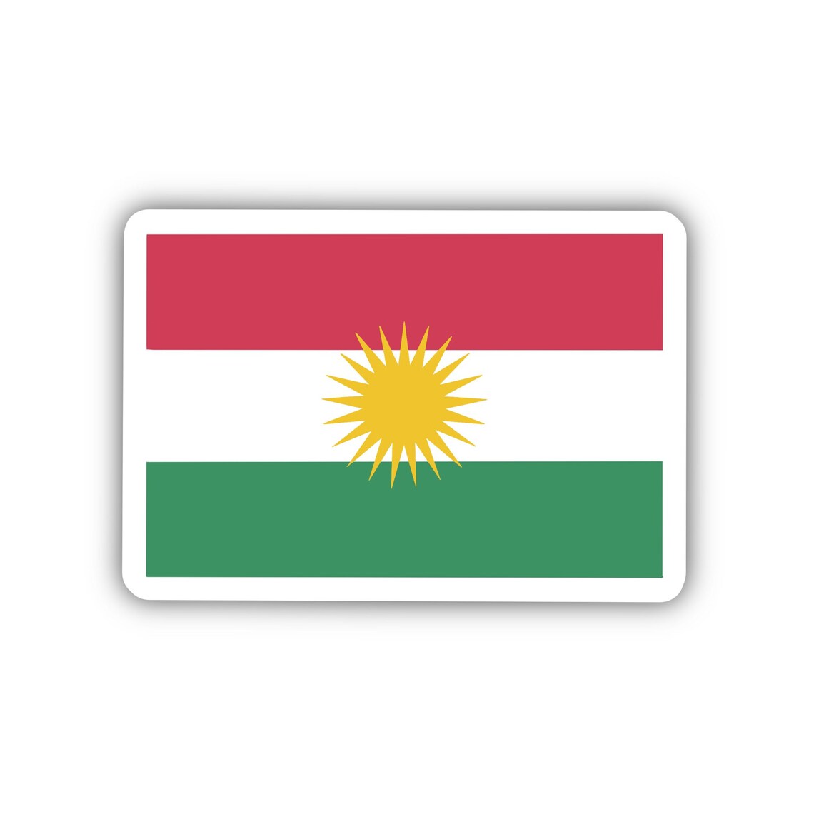 Kurdistan Flag Sticker – Transparent Vinyl Decal for Laptops, Cars ...