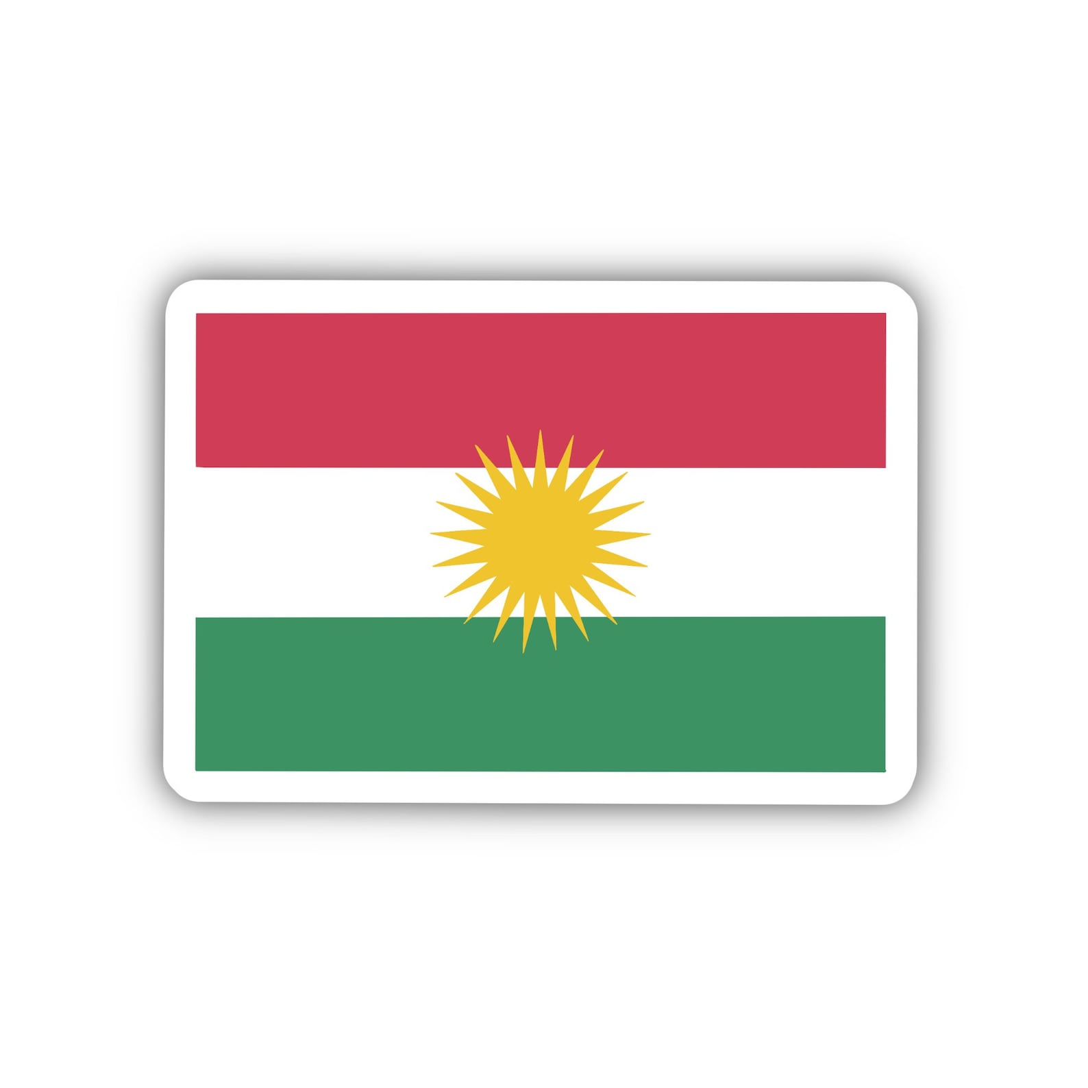 Kurdistan Flag Sticker – Transparent Vinyl Decal for Laptops, Cars ...
