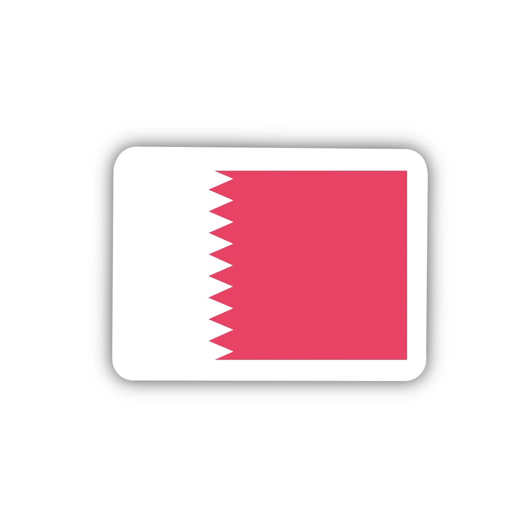 Bahrain Flag Clear Sticker - Durable & Transparent Bahraini Emblem ...
