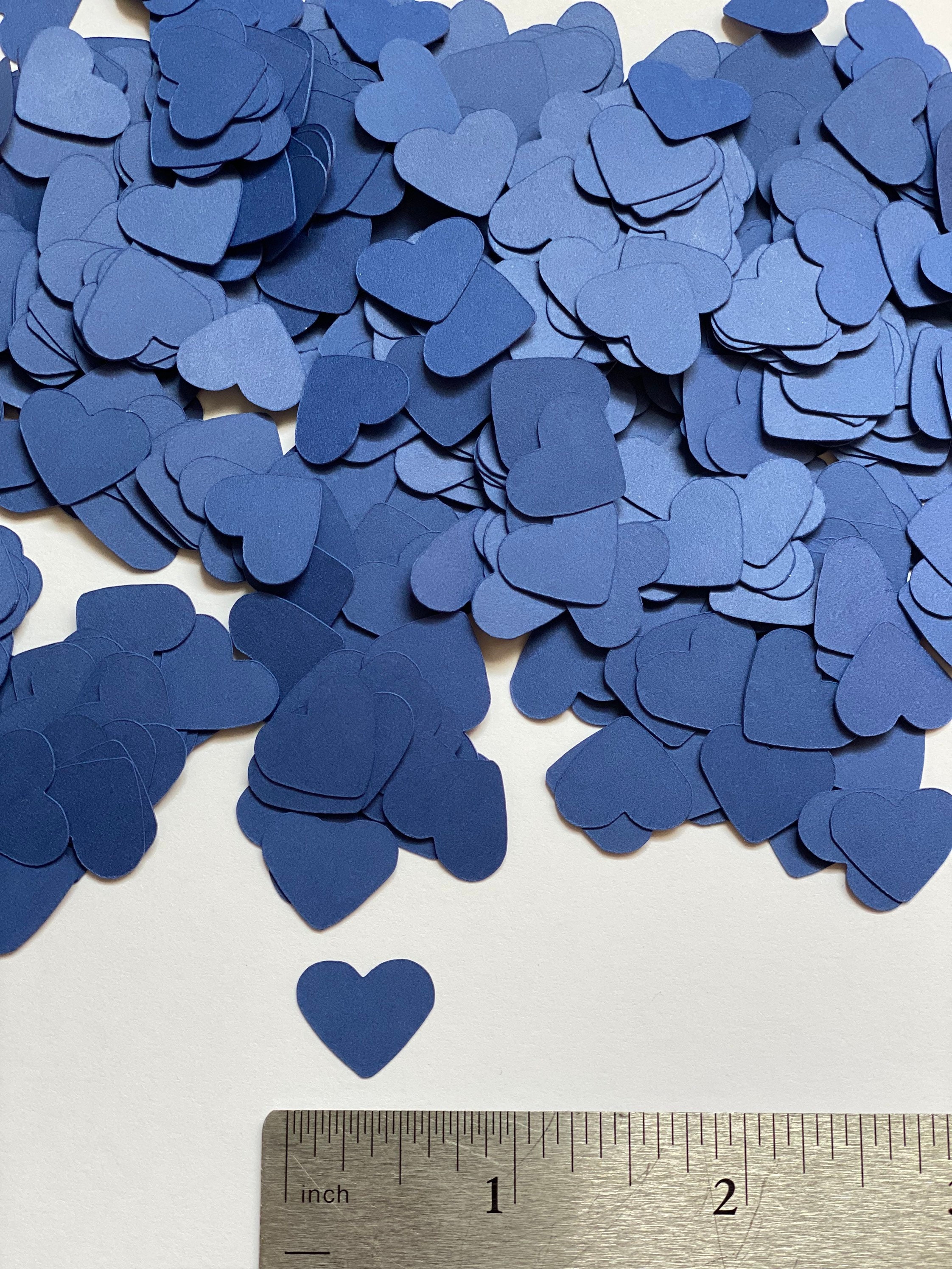Royal Blue Heart Confetti 1/2 in Heart Paper Confetti Baby Showers ...