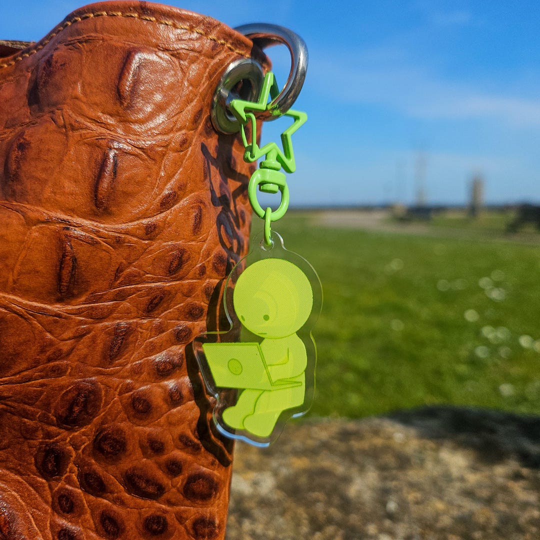Smiski Acrylic Keychain/charm and Sticker - Etsy