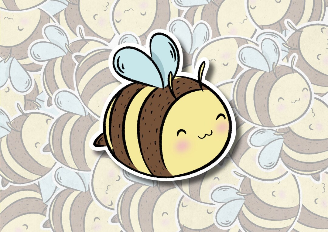 Cartoon Bee Sticker - Etsy