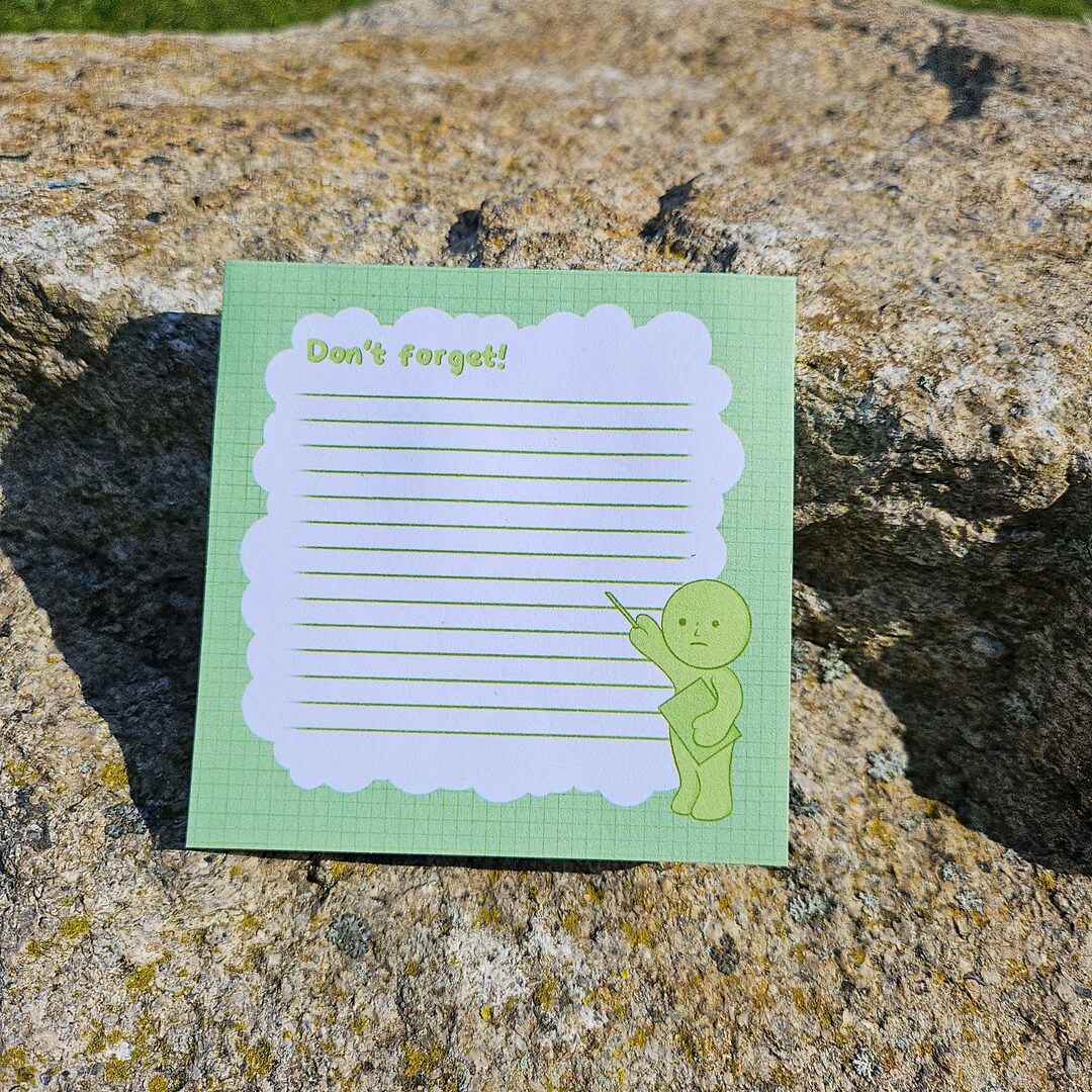 Smiski "don't Forget" Sticky Notes - 50 Sheets - Etsy