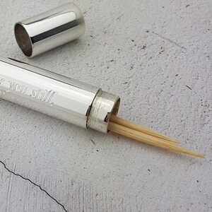 Personalised Sterling Silver Toothpick Holder - Etsy