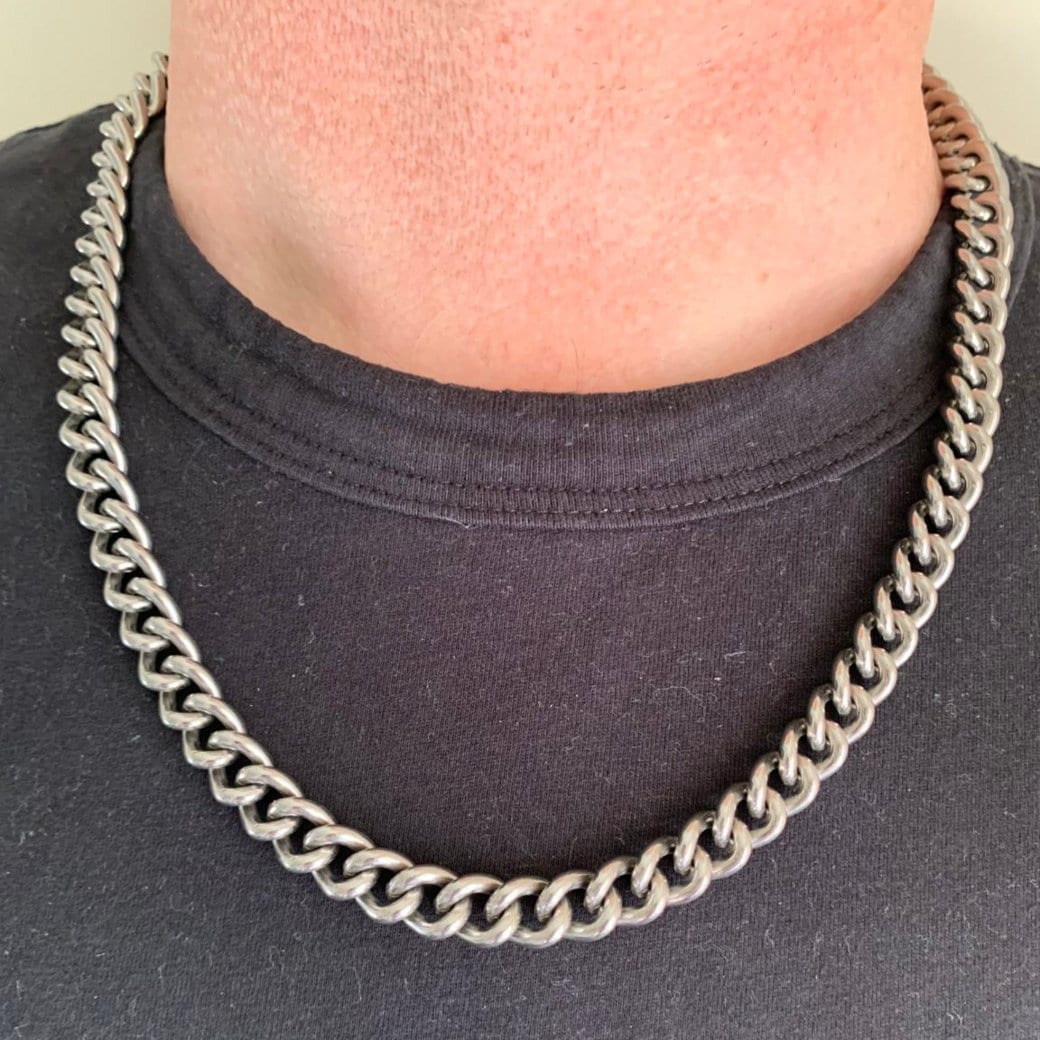 Men's Bold Titanium Chain Necklace - Etsy
