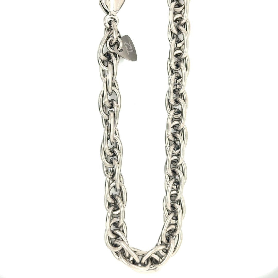 Men's Bold Titanium Rope Necklace - Etsy