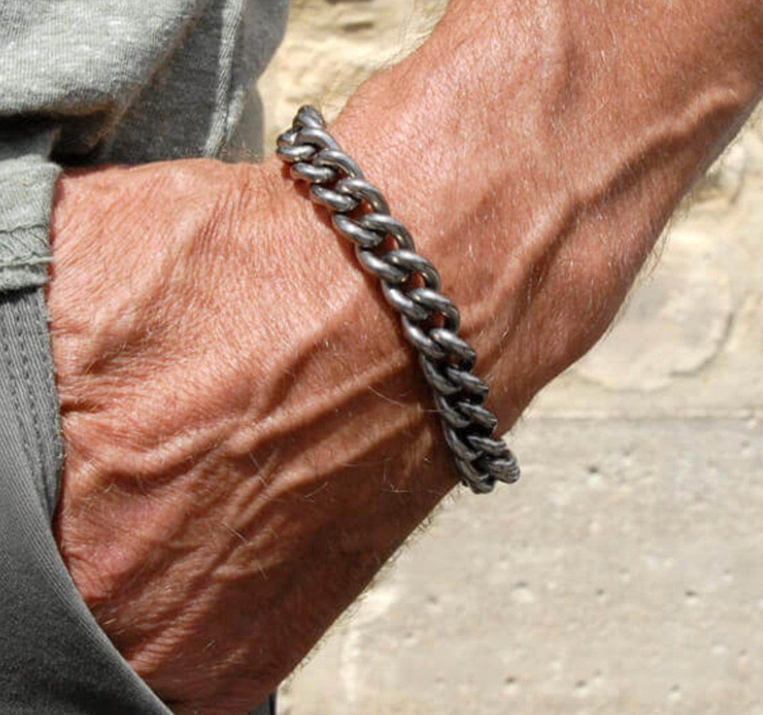 Men's Bold Lightweight Titanium Bracelet - Etsy