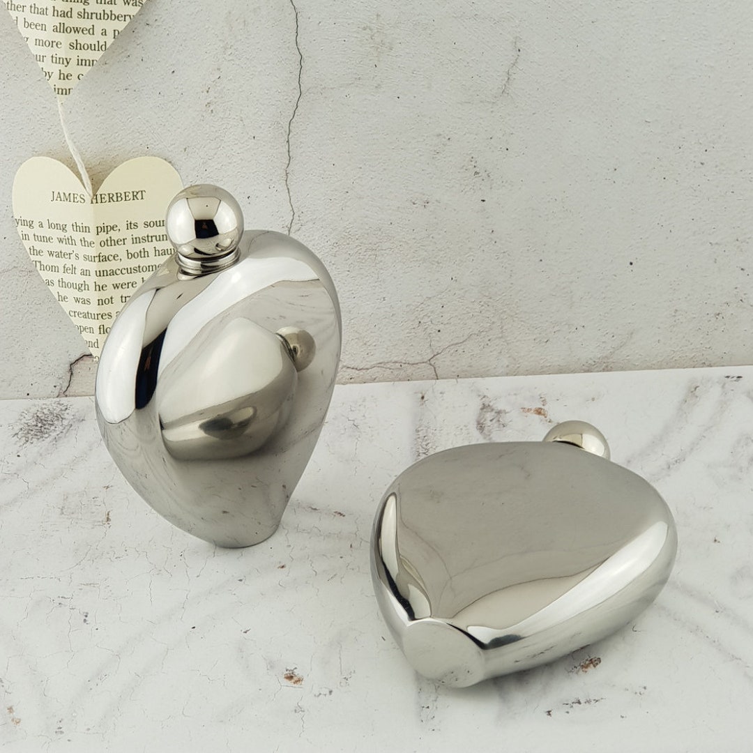 Heart Shaped Valentines Hip Flask Personalised - Etsy